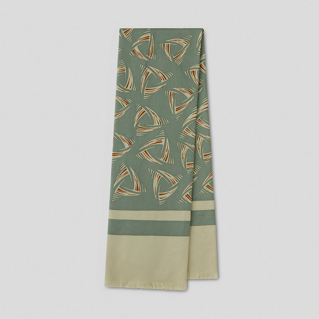 DELTA PATTERN SCARF #SAGE GREEN [PMAS-AC02] – Diffusion