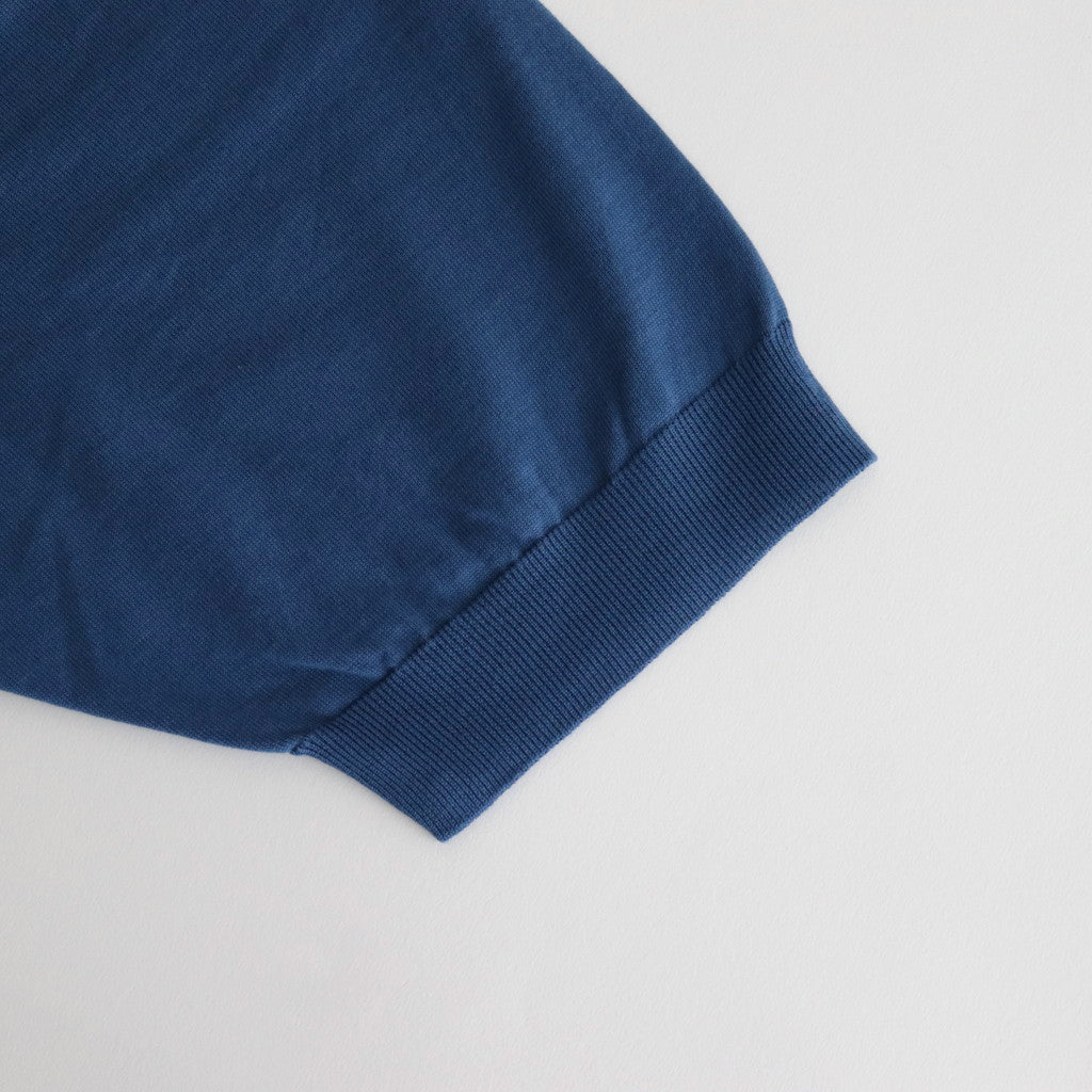 THE SEAISLAND COTTON HIGH GAUGE POLO S/S #BLUE [BN-24SM-057 THE SEAISLAND COTTON HIGH GAUGE POLO S/S #BLUE [BN-24SM-057